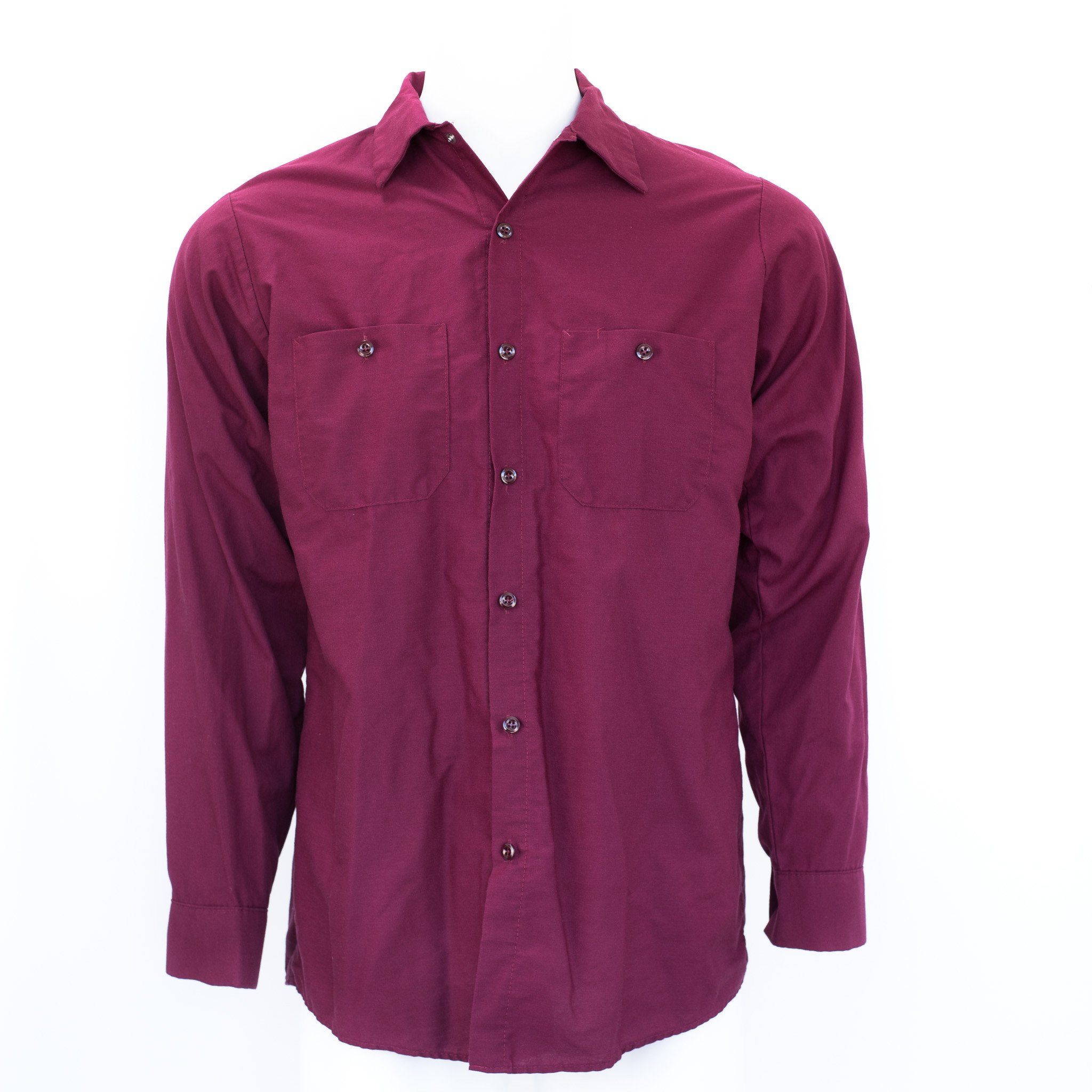 Used Standard Solid Color Work Shirt - Long Sleeve – Walt's Used Workwear
